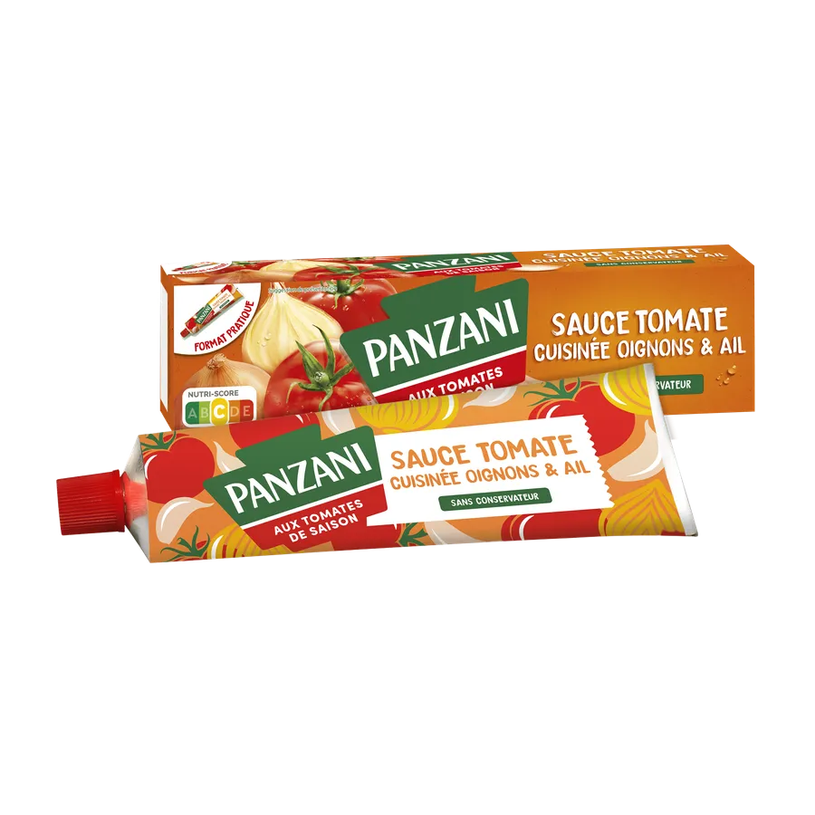 Tube Sauce Tomate Cuisinée Oignons & Ail - Panzani